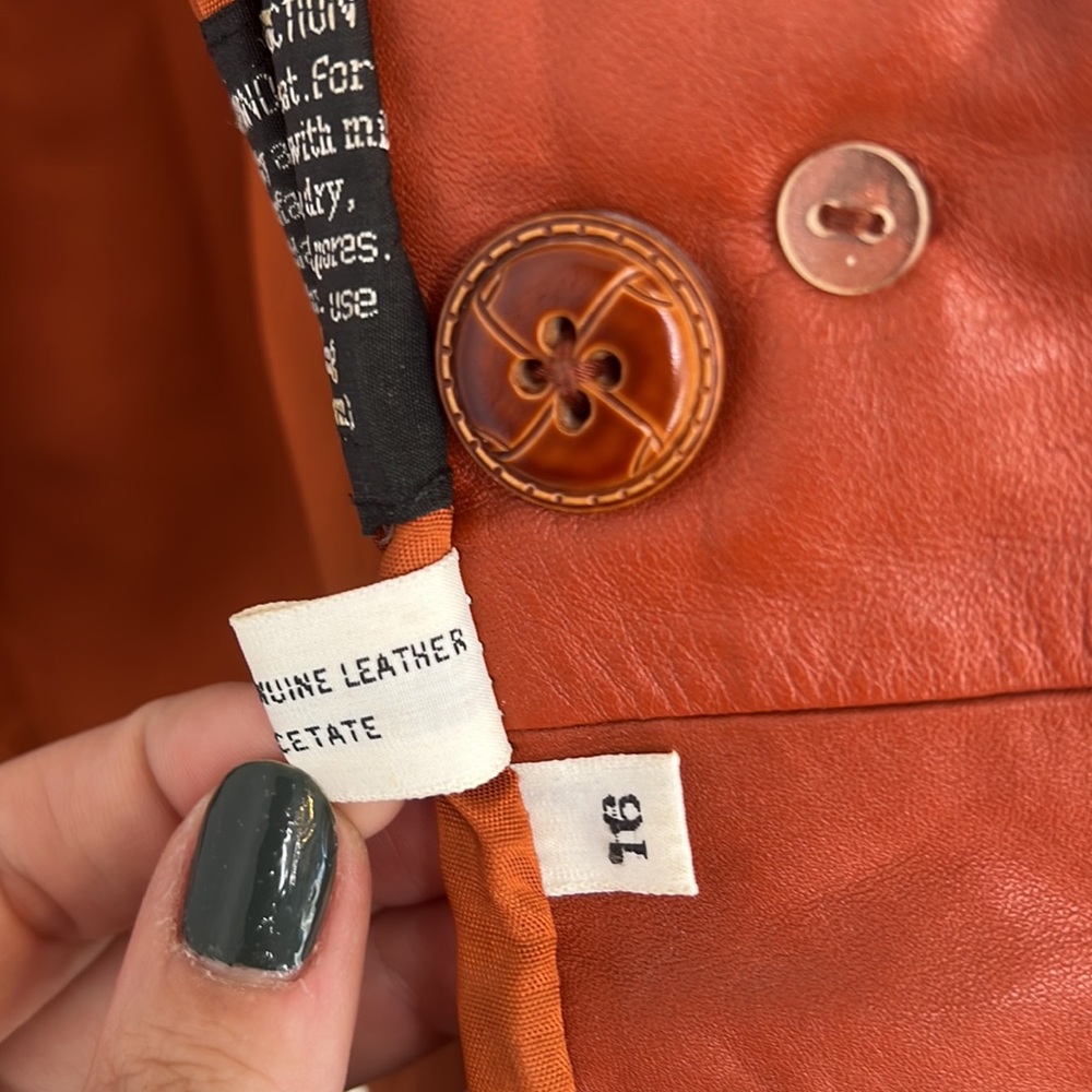 Vintage 70s Tfc Cognac Leather Jacket - Gem